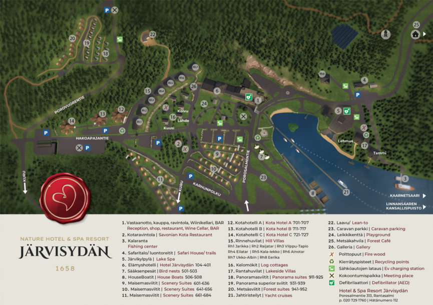 Resort Map - Hotel & Spa Resort Järvisydän